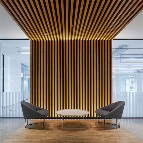 Фото товара Рейка баффель Дуб шпон Workshop Office Interior Design Timber Ceiling Timber