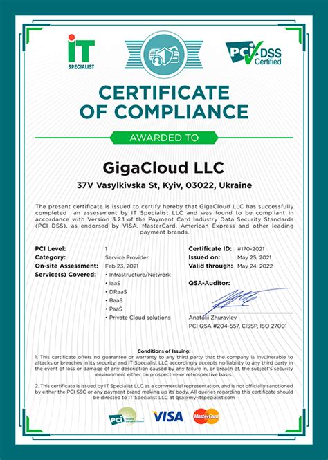 Gigacloud Was The First Ukrainian Cloud Operator To Receive A Pci Dss Certificate Gigacloud News