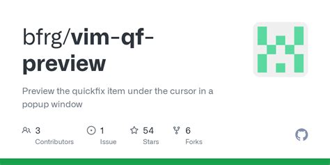 Github Bfrgvim Qf Preview Preview The Quickfix Item Under The Cursor In A Popup Window