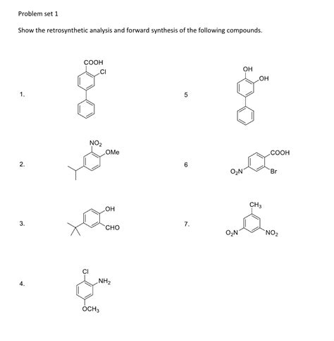 Problem Set 1show The Retrosynthetic Analysis And
