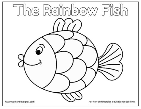 The Rainbow Fish Worksheet Digital Worksheets Library