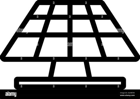 Solar Energy Panel Icon Bold Outline Design With Editable Stroke Width Vector Illustration
