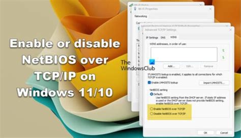 how to enable or disable netbios over tcp ip on windows 11