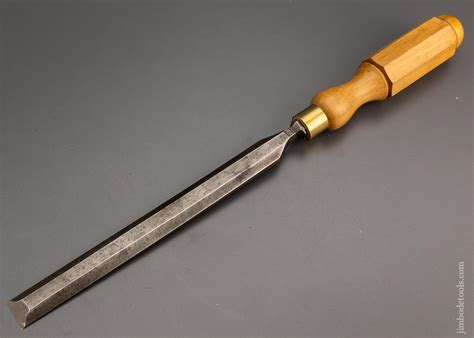 Unmarked Long Thin Paring Chisel With Octagonal Boxwood Handle 3 4 X