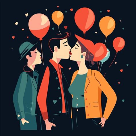 Dia Dos Namorados Beijando Casal Abra Ando Beijando Menino E Menina Linda Mulher E Homem Vetor E