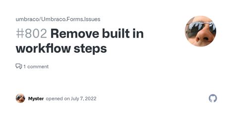 Remove Built In Workflow Steps · Issue 802 · Umbracoumbracoforms