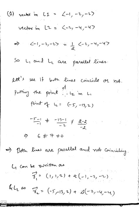 Given Two Lines In Space Either They Are Parallel They Intersect Or