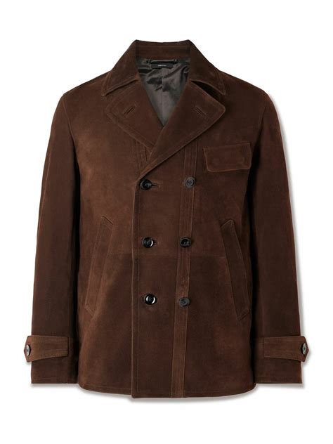 Tom Ford Double Breasted Suede Jacket Brown Tom Ford Tom Ford Double Breasted Suede Jacket Brown Tom Ford