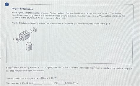 Solved Required InformationIn The Figure A Motor Supplies Chegg