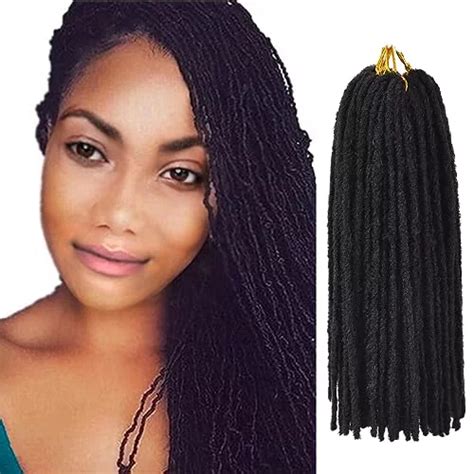 Tangsi Sister Locs Crochet Hair 8 Inch Goddess Locs Crochet Hair 4 Packs Micro Locs Crochet Hair