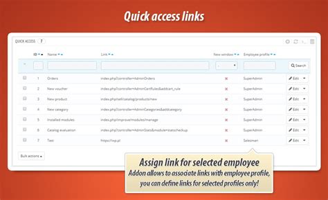 Quick Access External Urls In Prestashop 17 Module