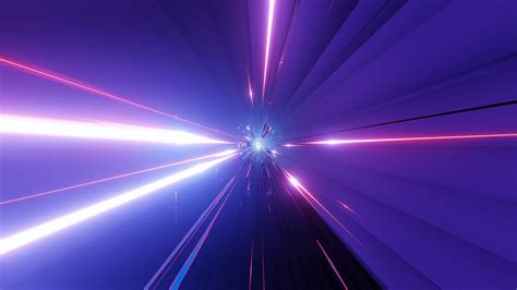3d Rendering Dj Visual Vj Loop With Glowing Neon Lights Glowing
