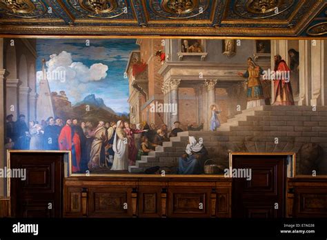Presentation Of The Virgin At The Temple By Titian Circa 1534 1538