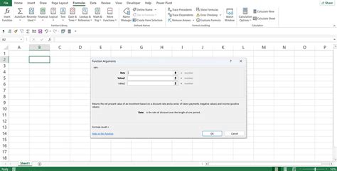 Ms Excel Npv Function To Calculate Net Present Value