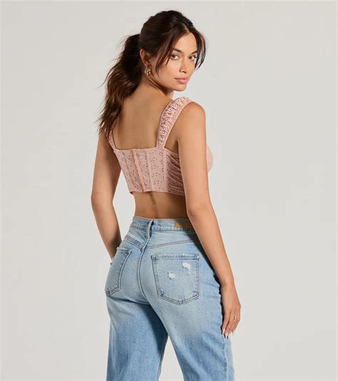 Summer Fling Sweetheart Eyelet Corset Top And Windsor