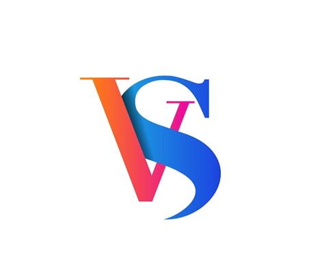 Vs Company Linked Letter Logo Vector Design Free Vector
