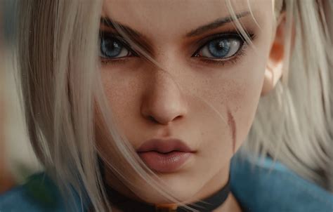 Обои Blue Eyes Street Fighter Cute Girl Big Eyes Cammy White Game