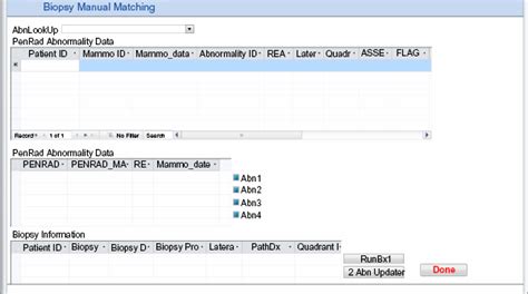 Microsoft Access Form For Manual Matching Between Mammography Results Download Scientific