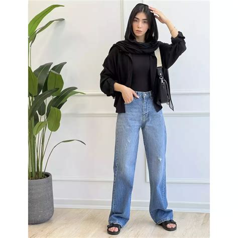 شلوار جین نیم بگ 30005537 آی‌بولک