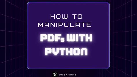 Oscar Cortez On Linkedin Python Pydf Pdftools