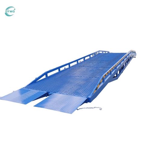Dymg 8t Movable Manual Hydraulic Dock Yard Forklift Container Loading Ramp Slope Platform Yard