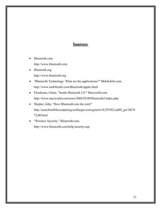 Bluetooth Vs Zigbee DOC