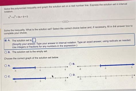 Solved Solve The Polynomial Inequality And Graph The
