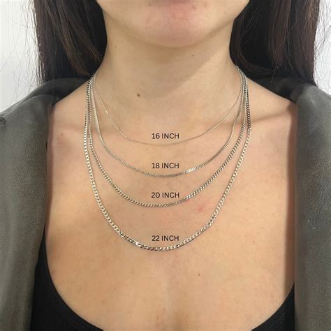 Womens 925 Sterling Silver Chain Necklaces Minimalist Necklaces