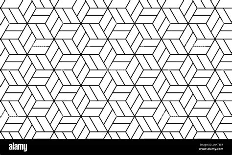 Line Art Geometric Seamless Pattern For Background And Wallpaper Abstract Isometric Grid