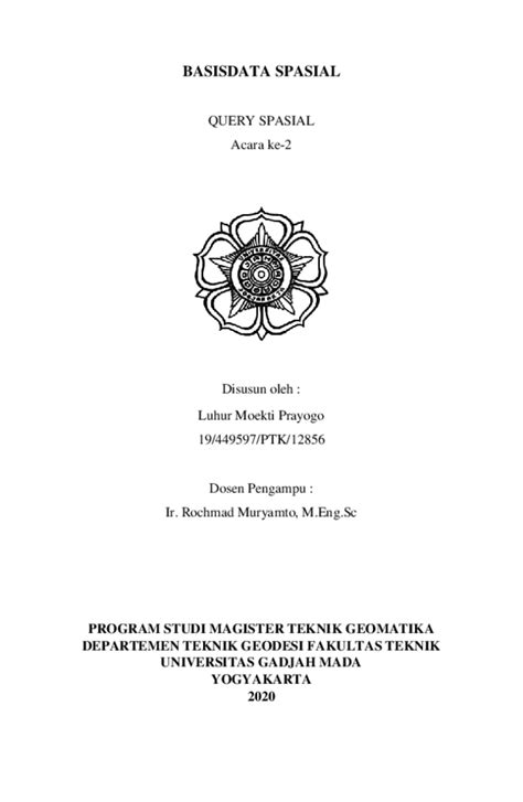 Pdf Basis Data Spasial Query Spasial