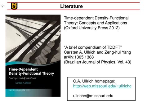 Ppt Tutorial Time Dependent Density Functional Theory Powerpoint