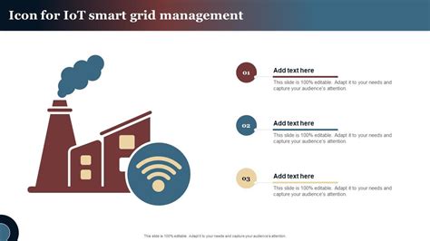 Icon For Iot Smart Grid Management Ppt Presentation