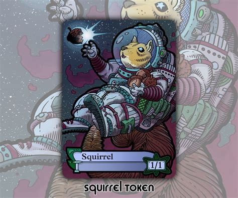 Squirrel Custom Token For Magic The Gathering Unfinity Etsy