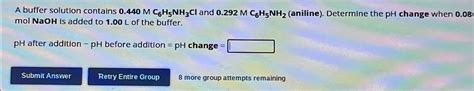 a buffer solution contains 0 440mc6h5nh3cl ﻿and