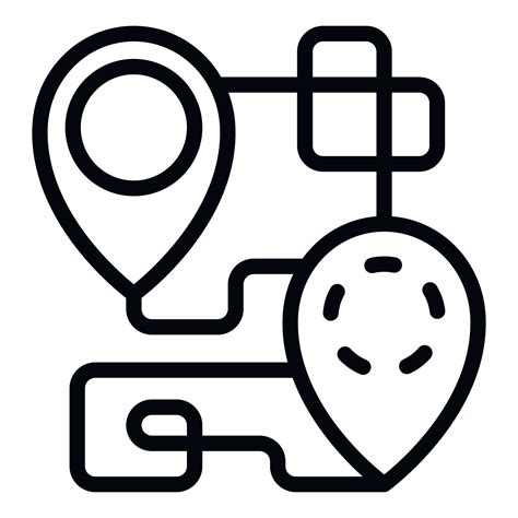 House Relocation Map Icon Outline Style 15550445 Vector Art At Vecteezy