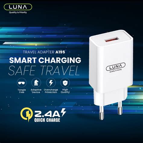 Jual Luna Travel Adapter Charger Quick Charge A A Kepala Charger Batok Adaptor Shopee
