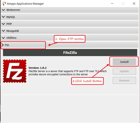 How To Install Filezilla Windows Ampps