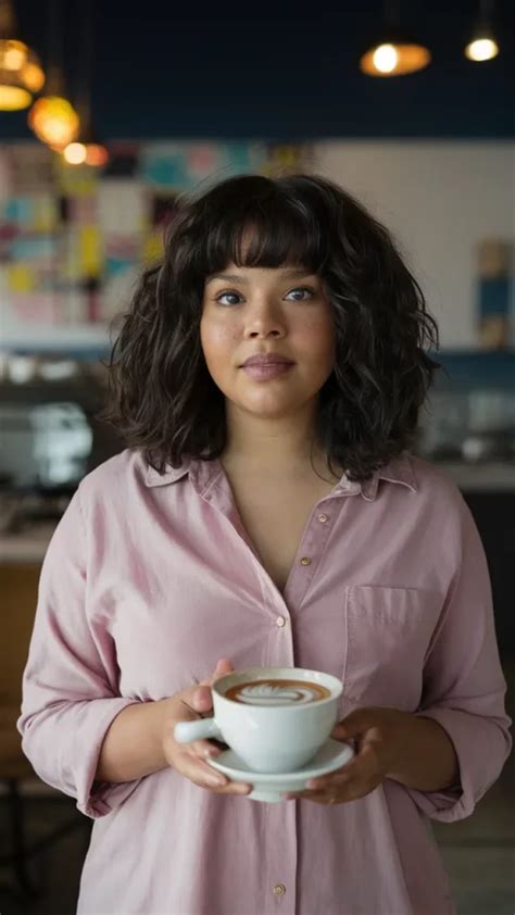 Mid Length Hair With Bangs Stylish Ideas For Blonde Wavy Curly Straight And More