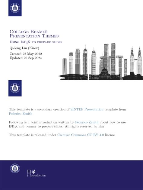 College Beamer Presentation Themes Using L Tex To Prepare Slides Pdf