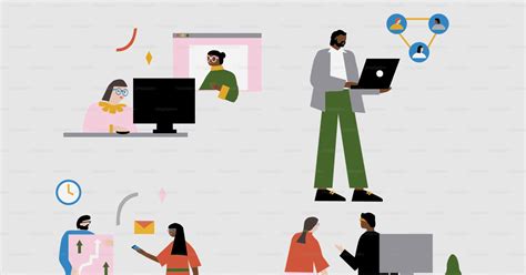 사람들은 서로 다른 장치를 사용하여 협업하고 있습니다 벡터 Unsplash의 일하다 이미지