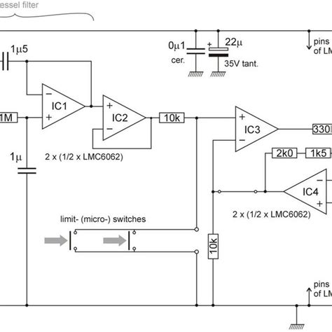 Circuit Diagram Of The Magnetic Position Encoders Dither Filter The