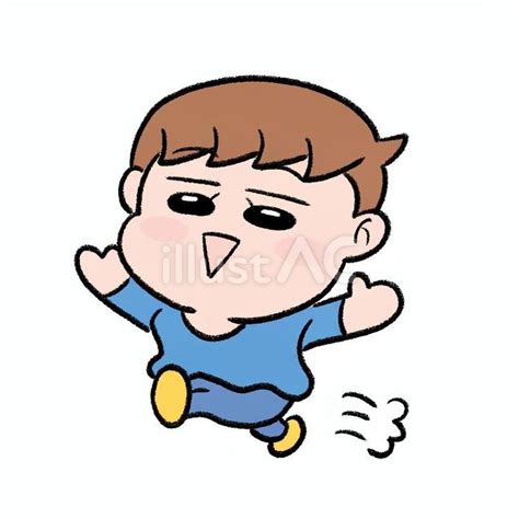 元気に歩いている男の子イラスト No 23912537｜無料イラスト・フリー素材なら「イラストac」