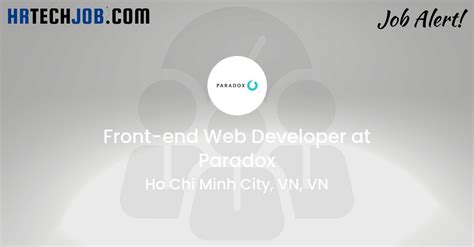 Hr Tech Feed On Linkedin Front End Web Developer At Paradox