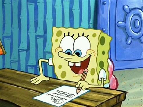 Spongebob Writing