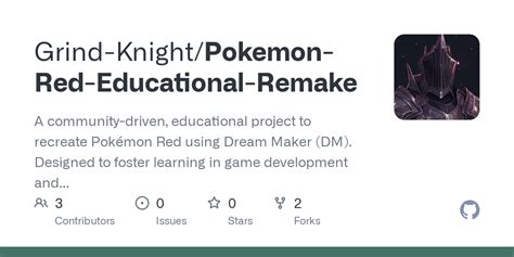 github grind knight pokemon red educational remake a community