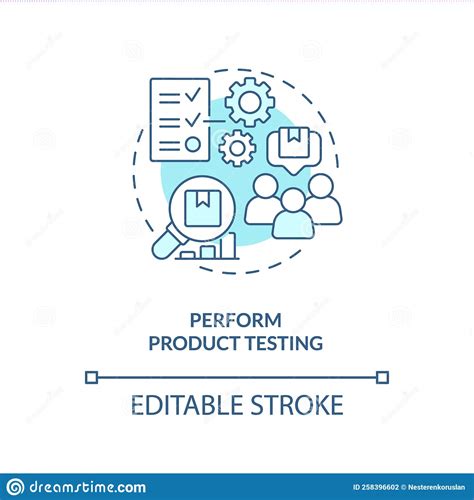 Perform Product Testing Turquoise Concept Icon Stock Vector Illustration Of Development