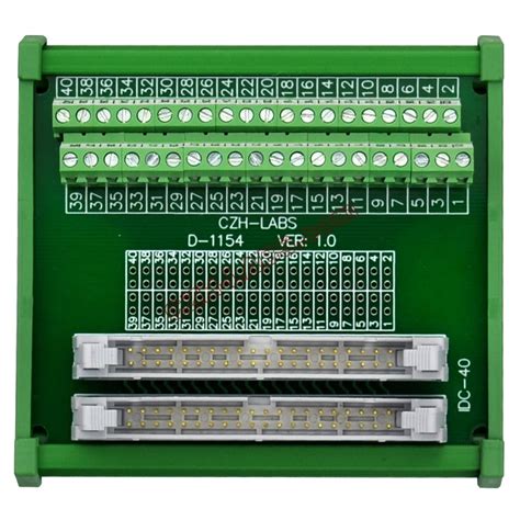 Czh Labs Din Rail Mount Dual Idc40 Pitch 254mm Male Header Interface