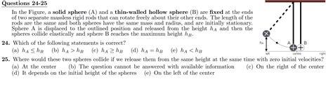 Solved Questions In The Figure A Solid Sphere A And Chegg