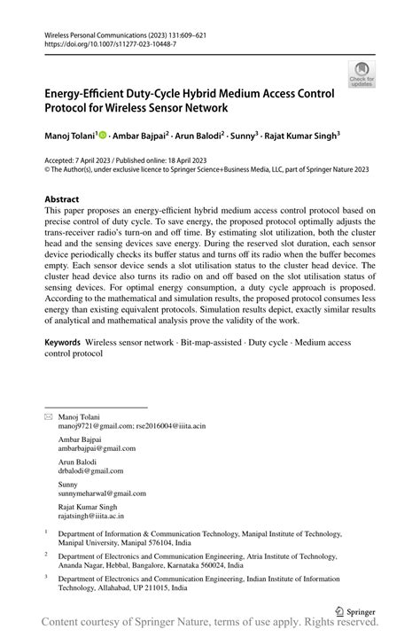 energy efficient duty cycle hybrid medium access control protocol for