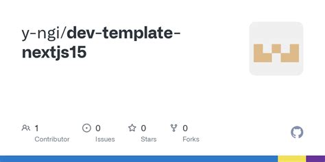 Github Y Ngi Dev Template Nextjs